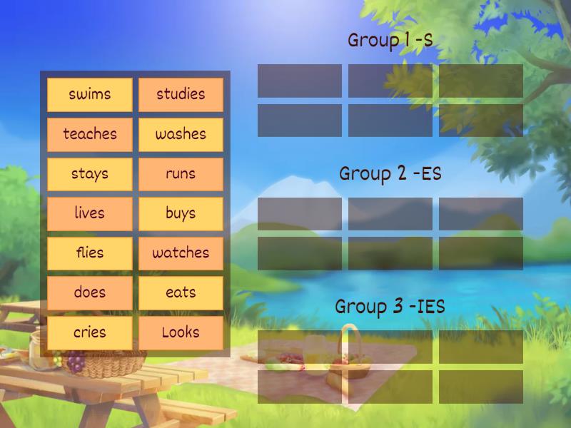 Present Simple - Group sort