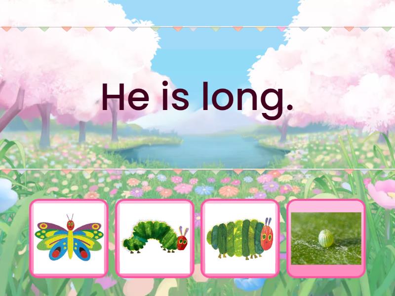 The Very Hungry Caterpillar sentence match. - Find the match