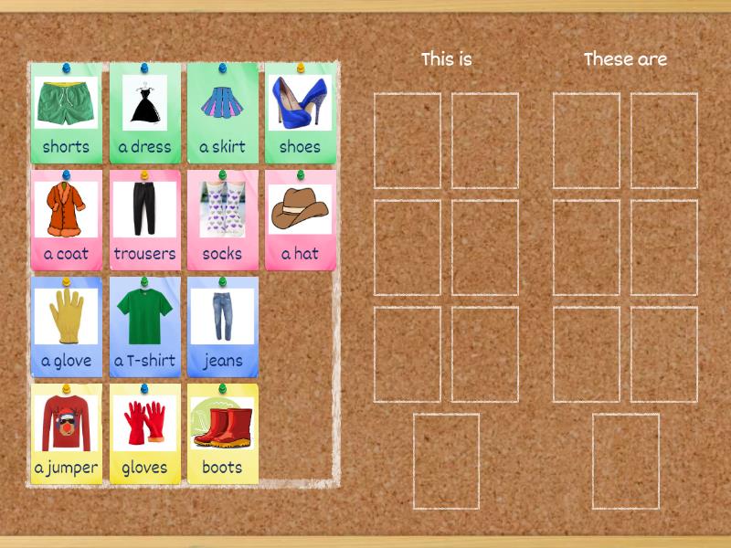 This is/ These are + clothes - Group sort