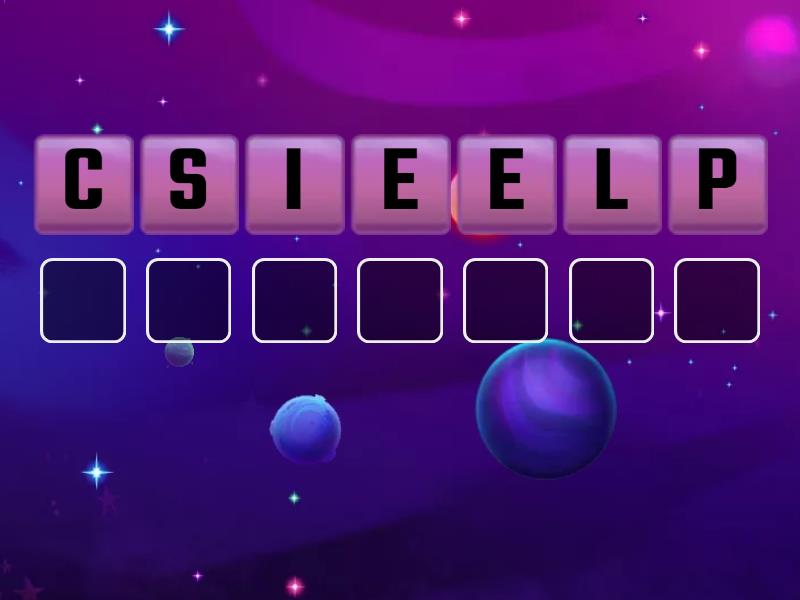 TASK 2 VOCABULARY SPACE - Anagram