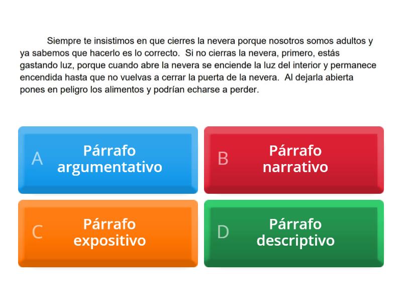 Tipos de parrafos: Expositivo, Descriptivo, Narrativo y Argumentativo ...