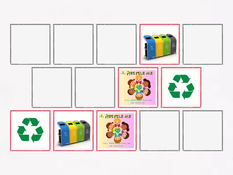 Recycling Matching Game - Matching pairs