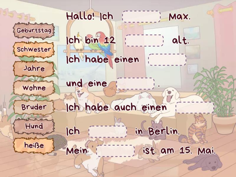 Das bin ich - Complete a frase