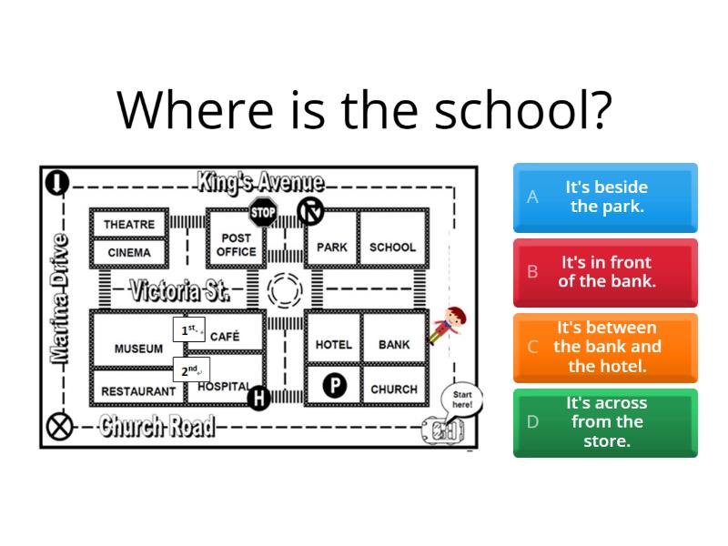 ET5 Unit 5 directions (preposition) - Quiz