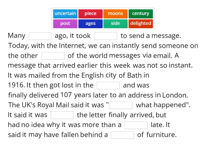 SZ Breaking news letter - Complete the sentence