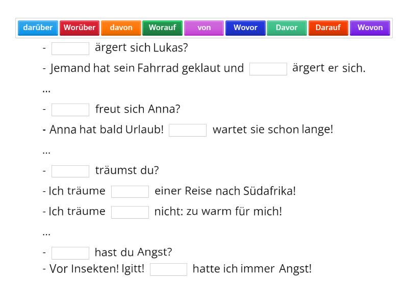 Warum? Darum? - Complete the sentence