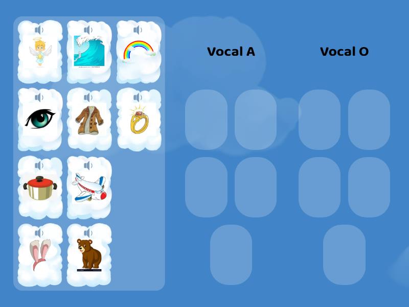 Agrupar el sonido inicial de voz de las vocales A / O - Group sort