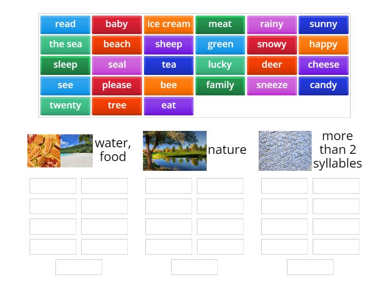 FF3 U11 long e vowels - Group sort