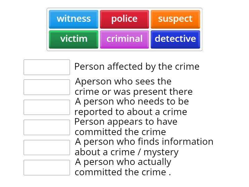Mystery Vocabulary - Match up