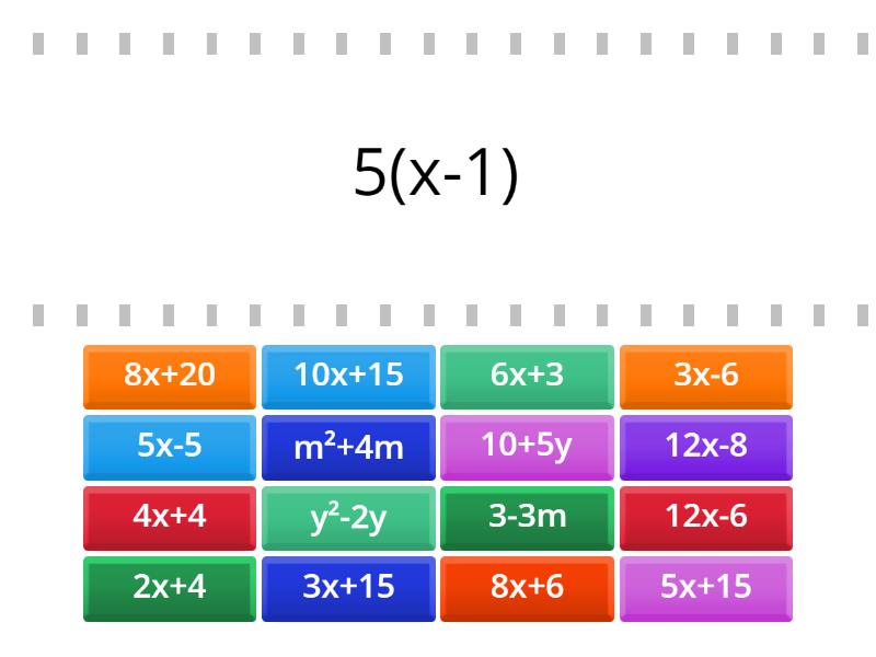 Multiplying out single brackets- Mrs McVey's S2 - Find the match