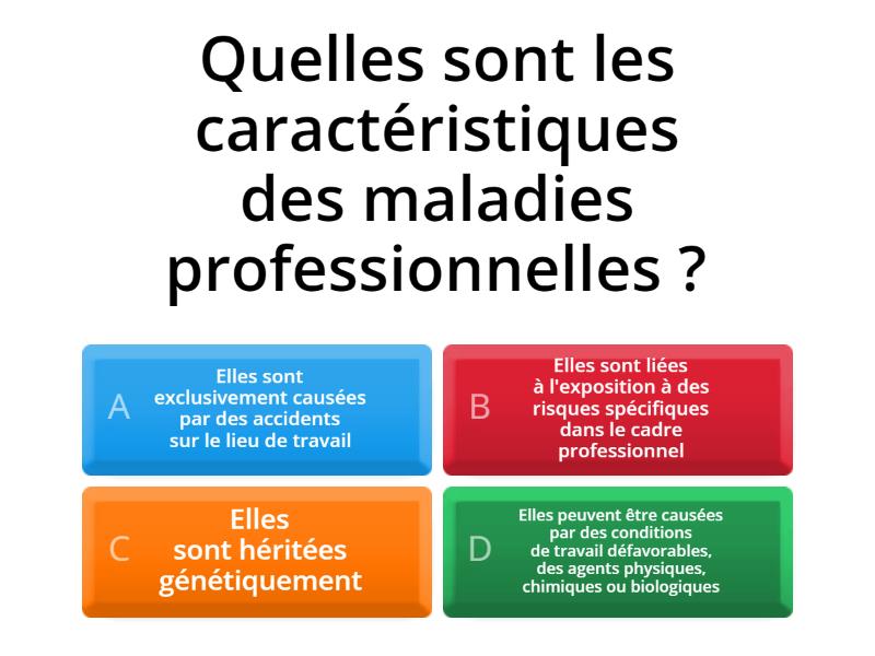 Les maladies professionnelles - Quiz