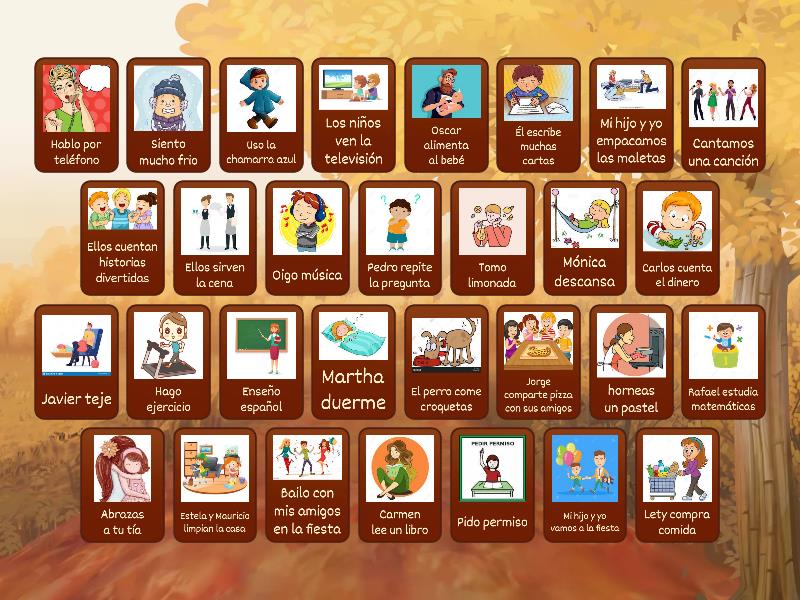 TEC21 Cambia de Presente a Presente progresivo - Flip tiles