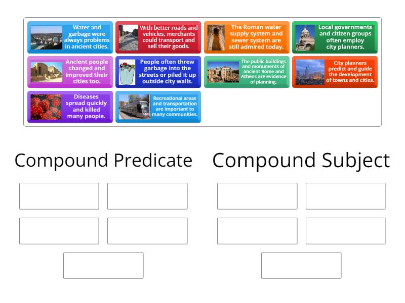 Compound Subjects and Predicates Sort - Group sort