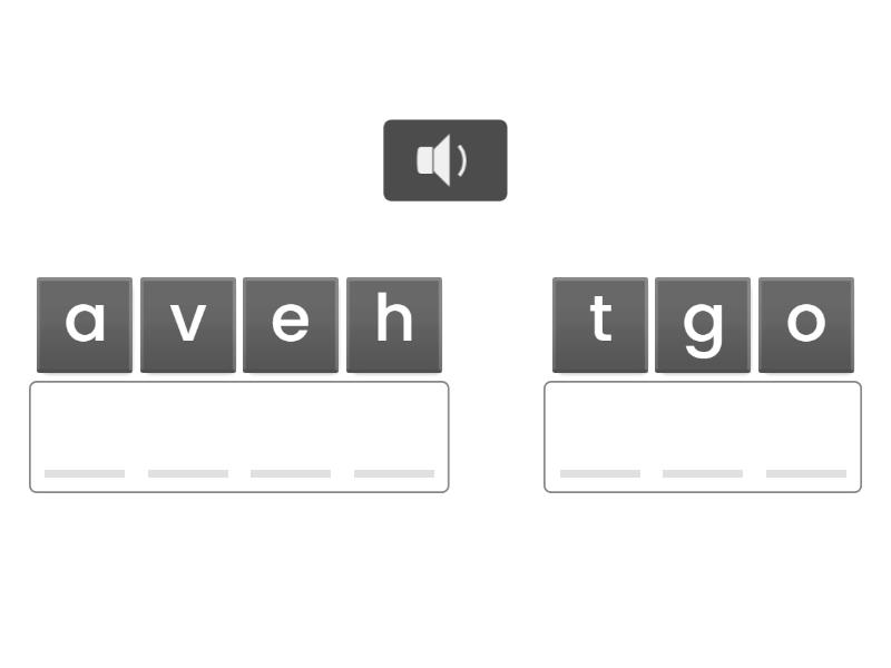 Listen and write the words - Anagram