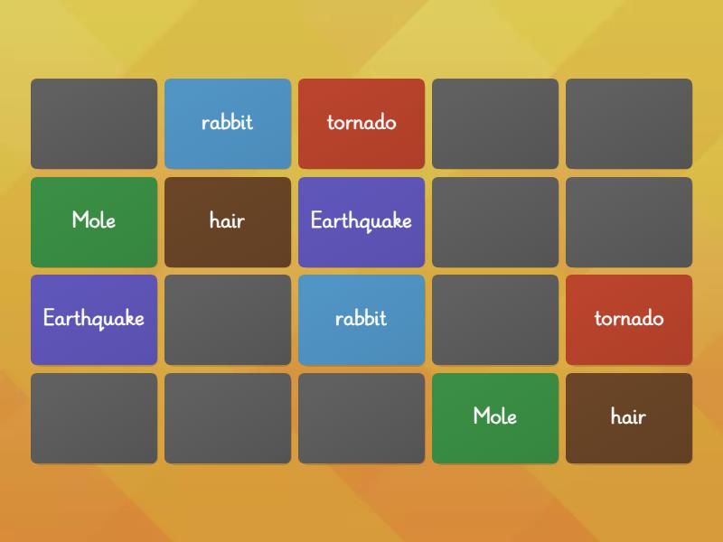 Science maching cards - Matching pairs