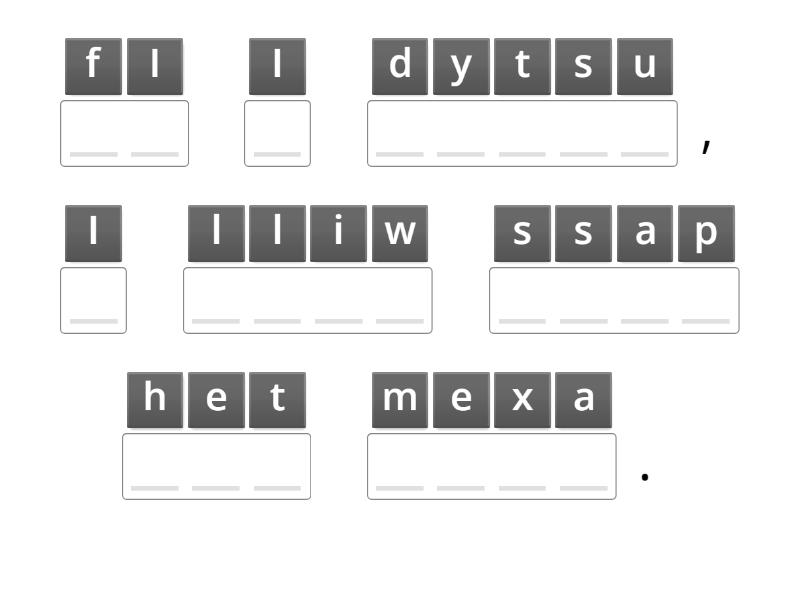 First conditional 7° - Anagrama