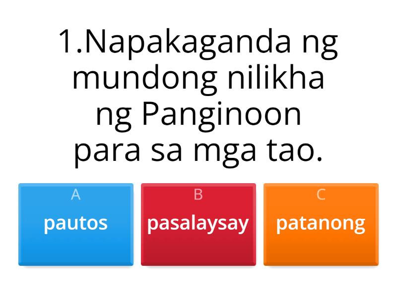 URI NG PANGUNGUSAP for review - Quiz