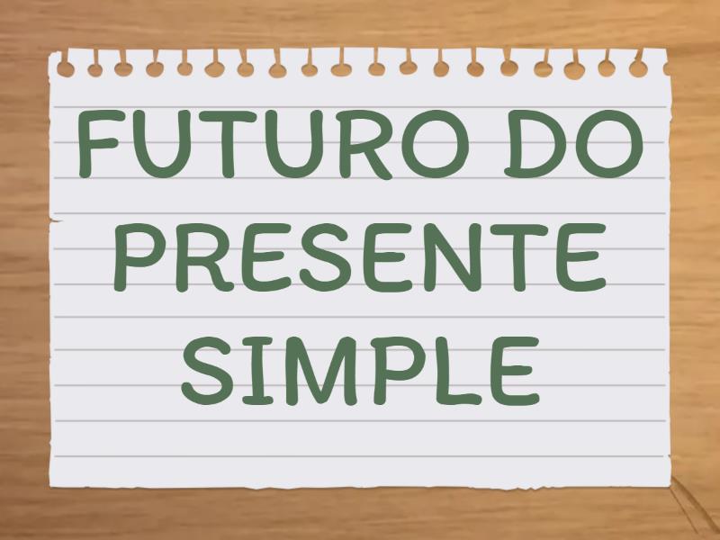 FUTURO DO PRESENTE SIMPLE - Flash cards