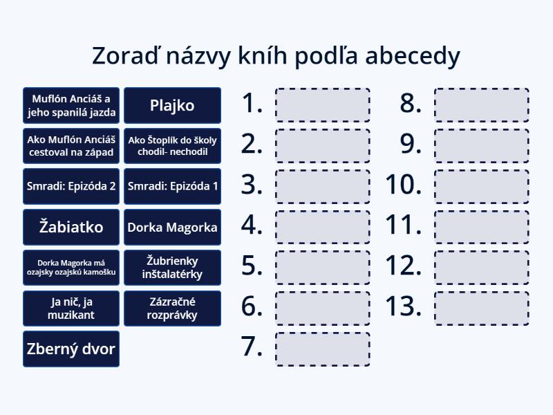 ABECEDA 2 - Rank order