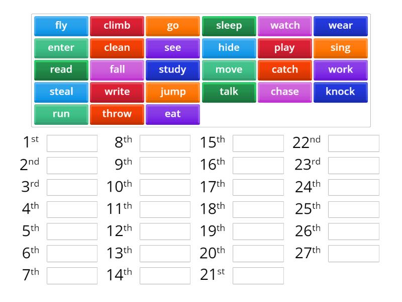 UNCOVER 2, Unit 5 - Vocabulary Review: Verbs - Rank order