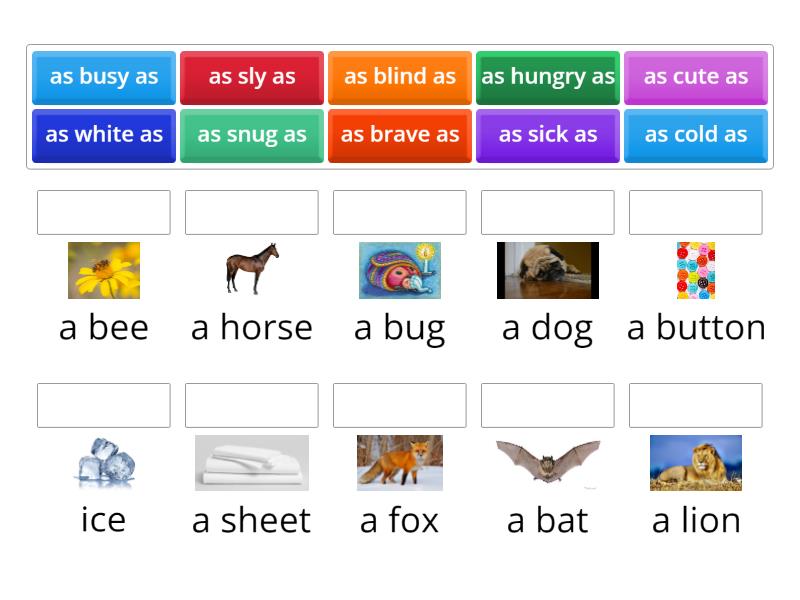 Similes Using "As" - Match up