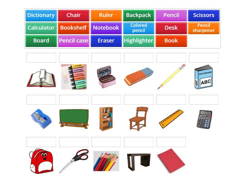 Classroom objects - Match up