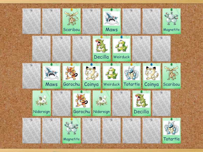 Poke-Memoria! - Matching pairs