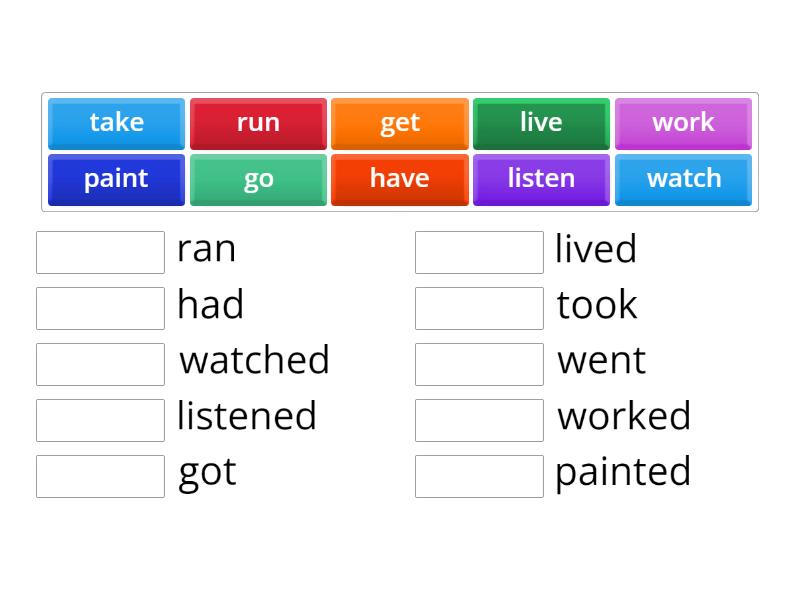 Past simple verbs - Match up