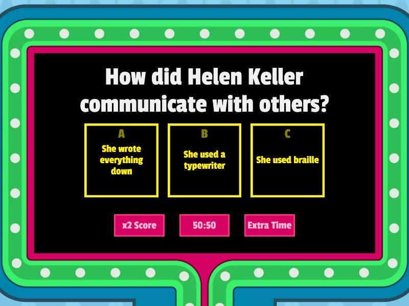 R4 Comprehension - Helen Keller - Gameshow quiz