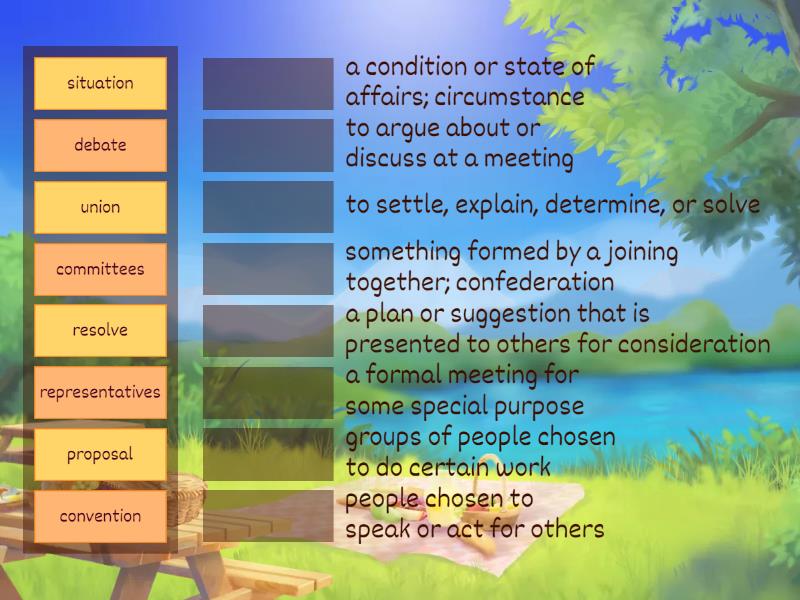 2.1 Vocabulary - Match up