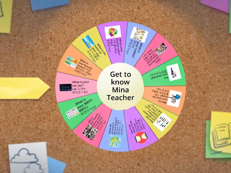 Get to know Mina Teacher - Spin the wheel