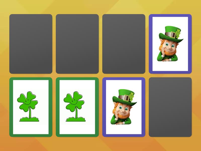 St Patrick Day Games - Matching pairs
