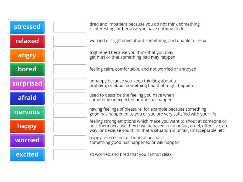 RM A2+ 2A voc. meanings - Match up