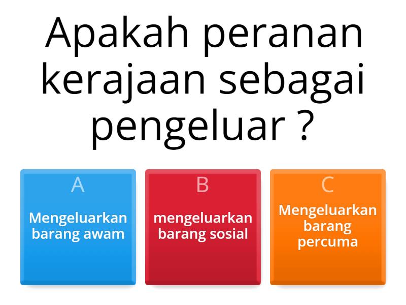 Peranan Kerajaan - Quiz
