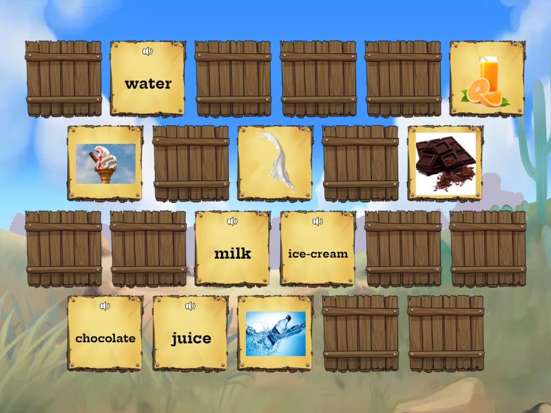 Food memory game - Matching pairs