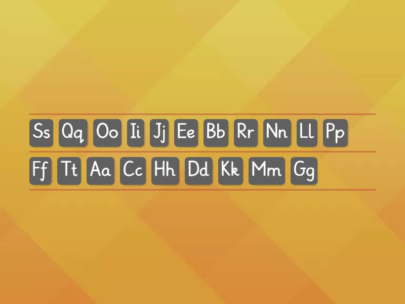 english alphabet Aa-Tt - Unjumble