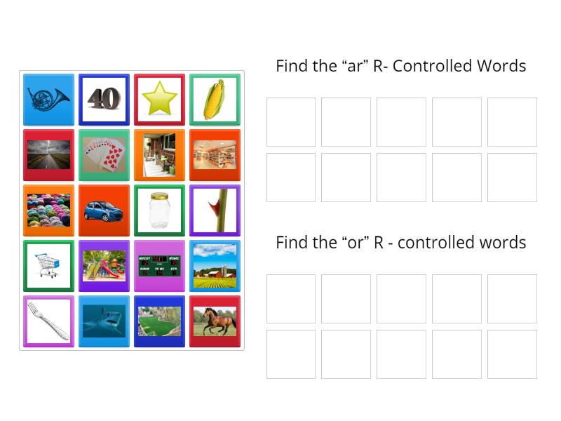 R Controlled Vowel Sort Phonological Awareness - Group sort