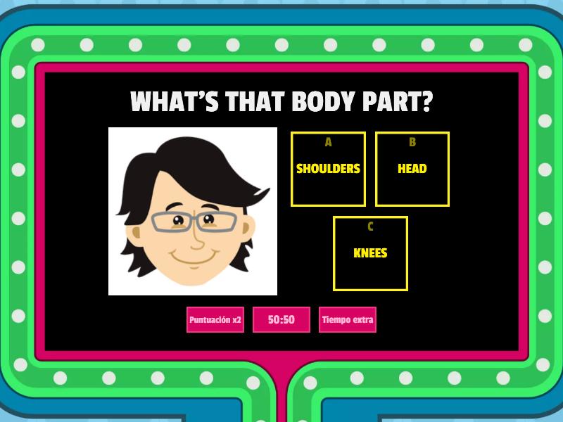 body parts - Gameshow quiz