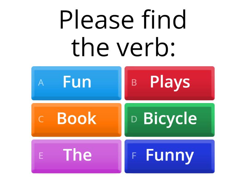 Find the Verbs - Quiz