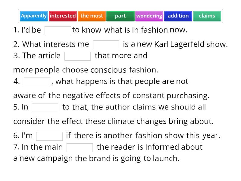 s with the suitable word - Complete the sentence