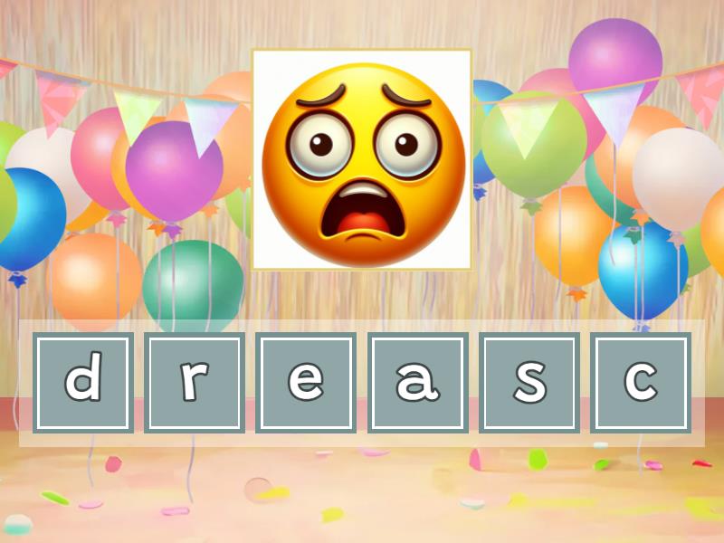 Unit 5 Emotions and Body Parts - Anagram