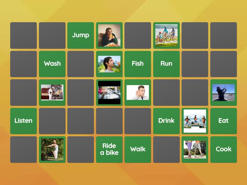Action verbs! - Matching pairs
