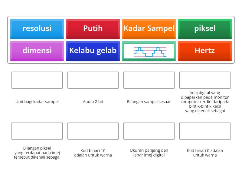 Imej digital dan audio digital - Match up