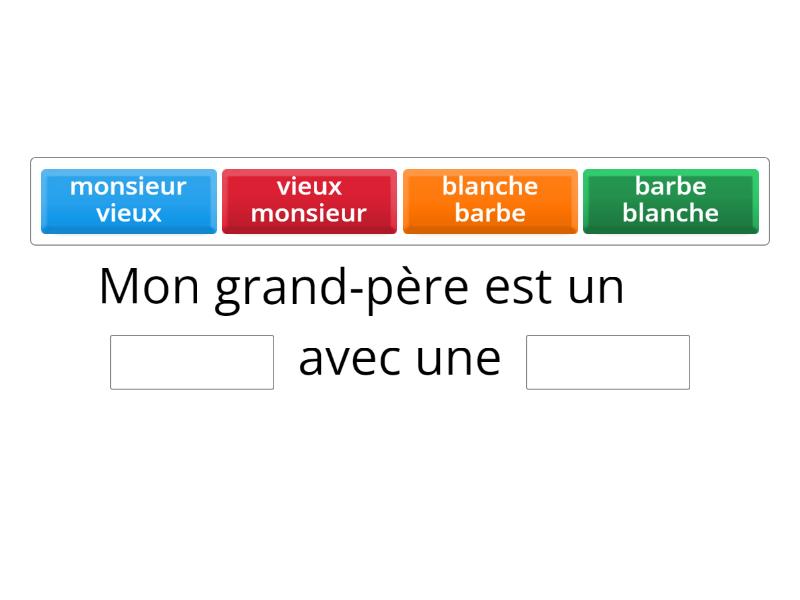 La place des adjectifs en français - Complete the sentence