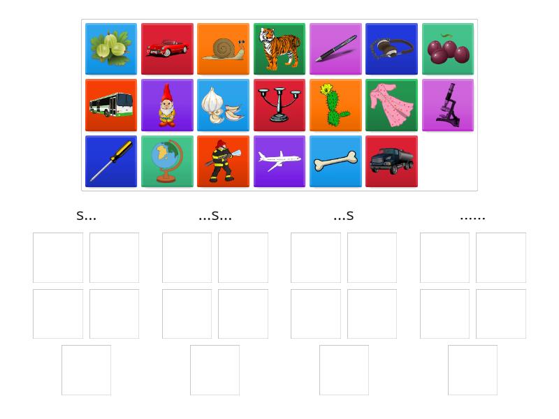 Gdzie jest litera "s" ? - Group sort