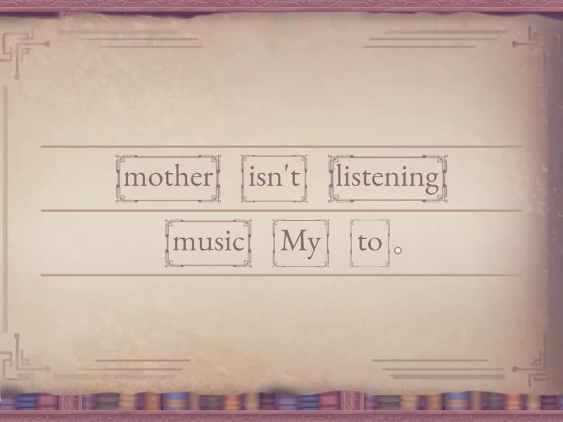 Present Continuous negative sentences - Unjumble