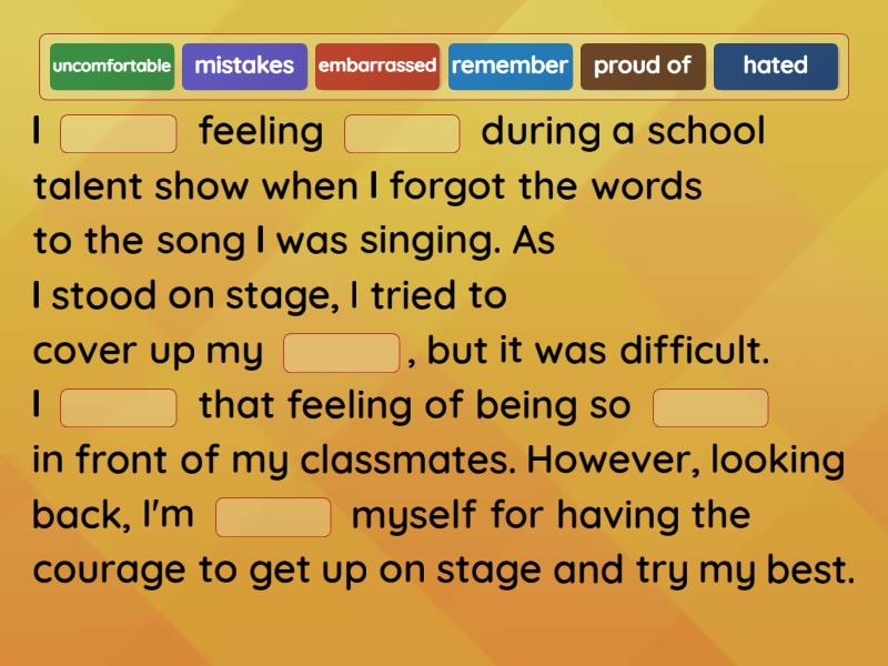 Week 6 Vocabulary Review - Complete the sentence