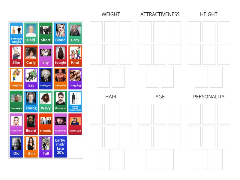 LEVEL 1 DESCRIBING PEOPLE APPEARANCE AND PERSONALITY - Group sort