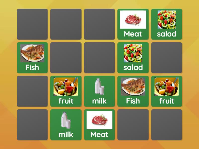 Memory food - Matching pairs