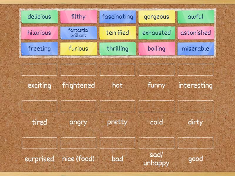 IE U 1- Gradable/ Extreme Adjectives - Match up